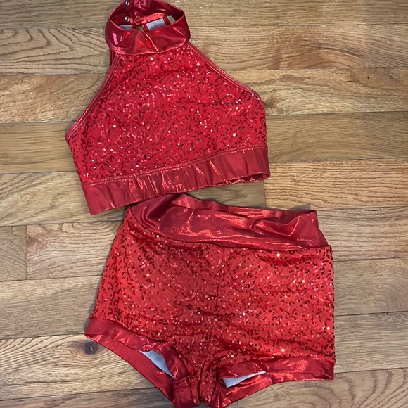 balera | Costumes | Shorts Only Balera Dance Costume Red Sequin Shorts ...